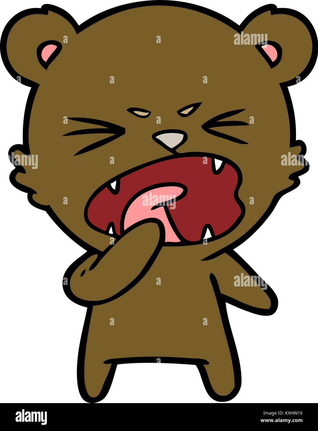 angry cartoon bear shouting Stock Vector Image & Art - Alamy