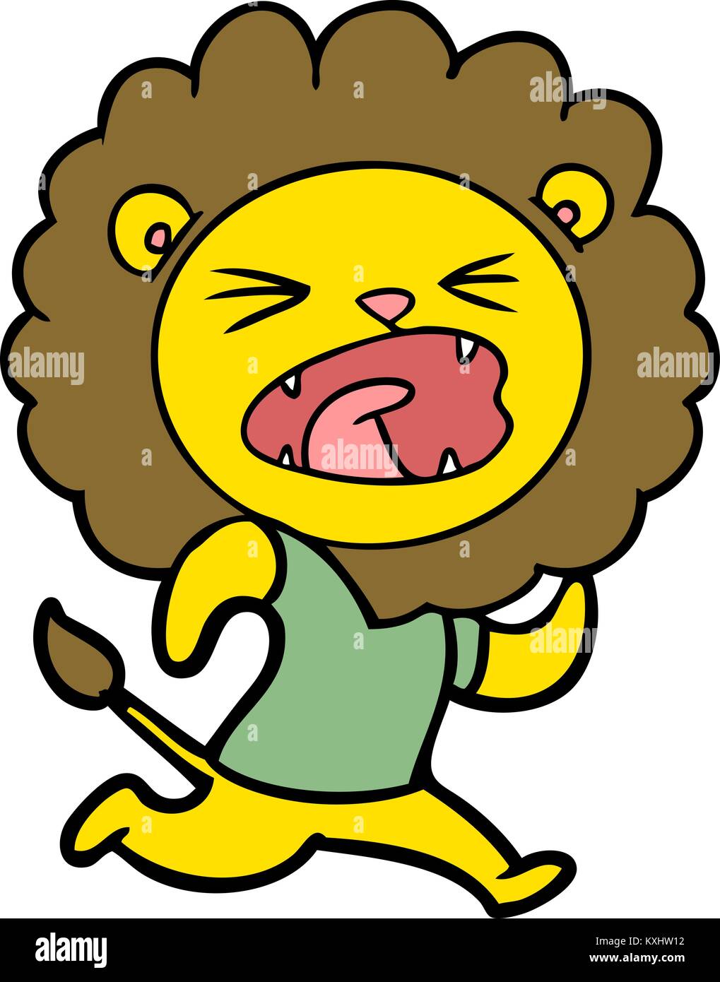 Cartoon Lion Running Stock Vector Image And Art Alamy