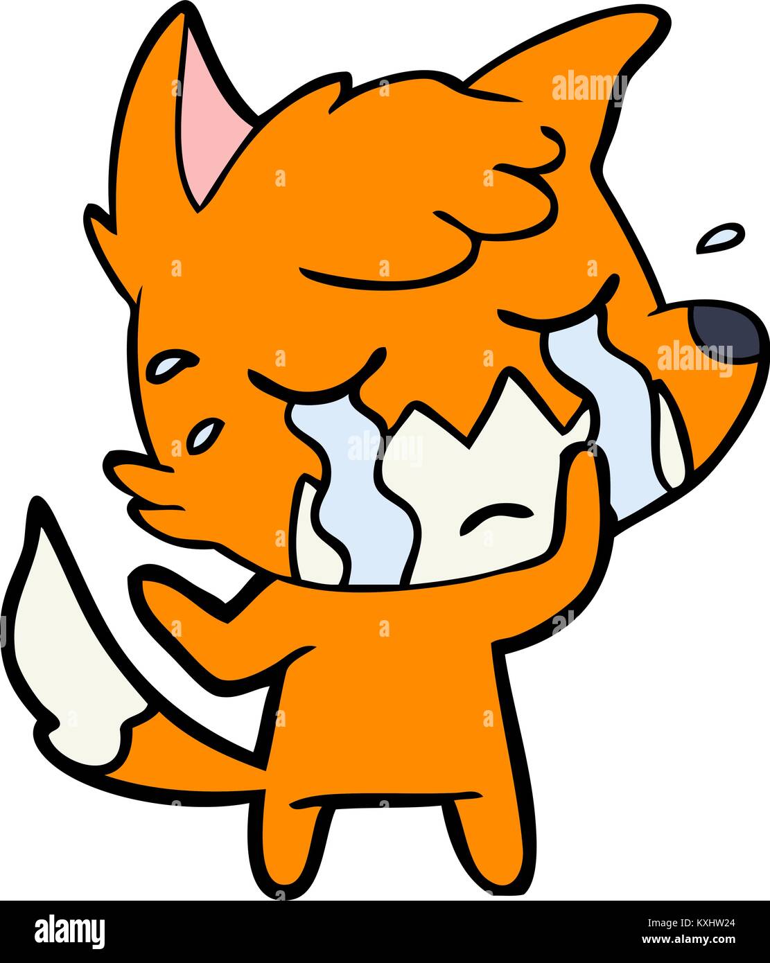 crying fox cartoon Stock Vector Image & Art - Alamy