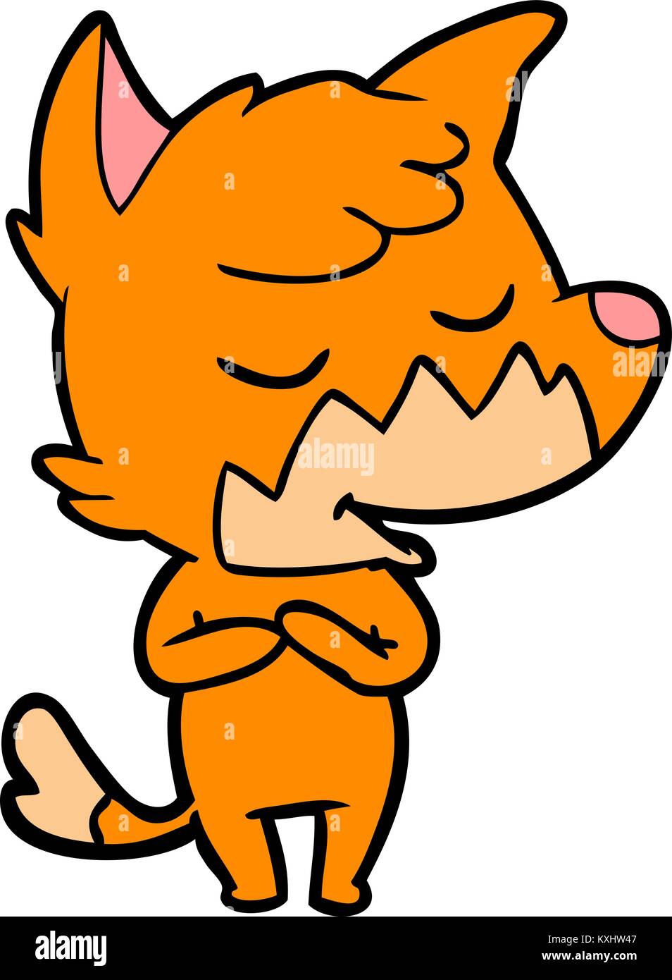friendly cartoon fox Stock Vector Image & Art - Alamy