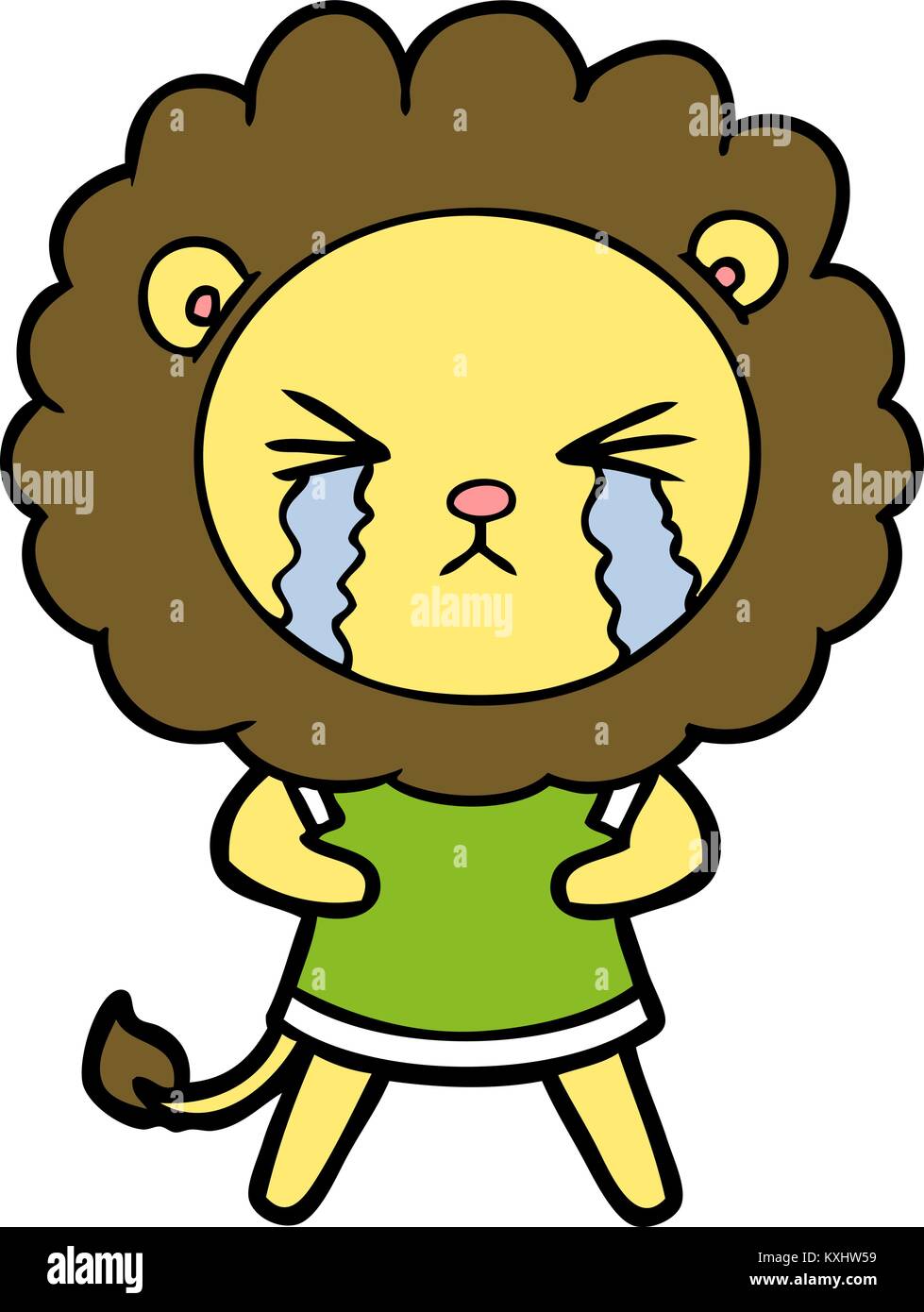 cartoon crying lion Stock Vector Image & Art - Alamy