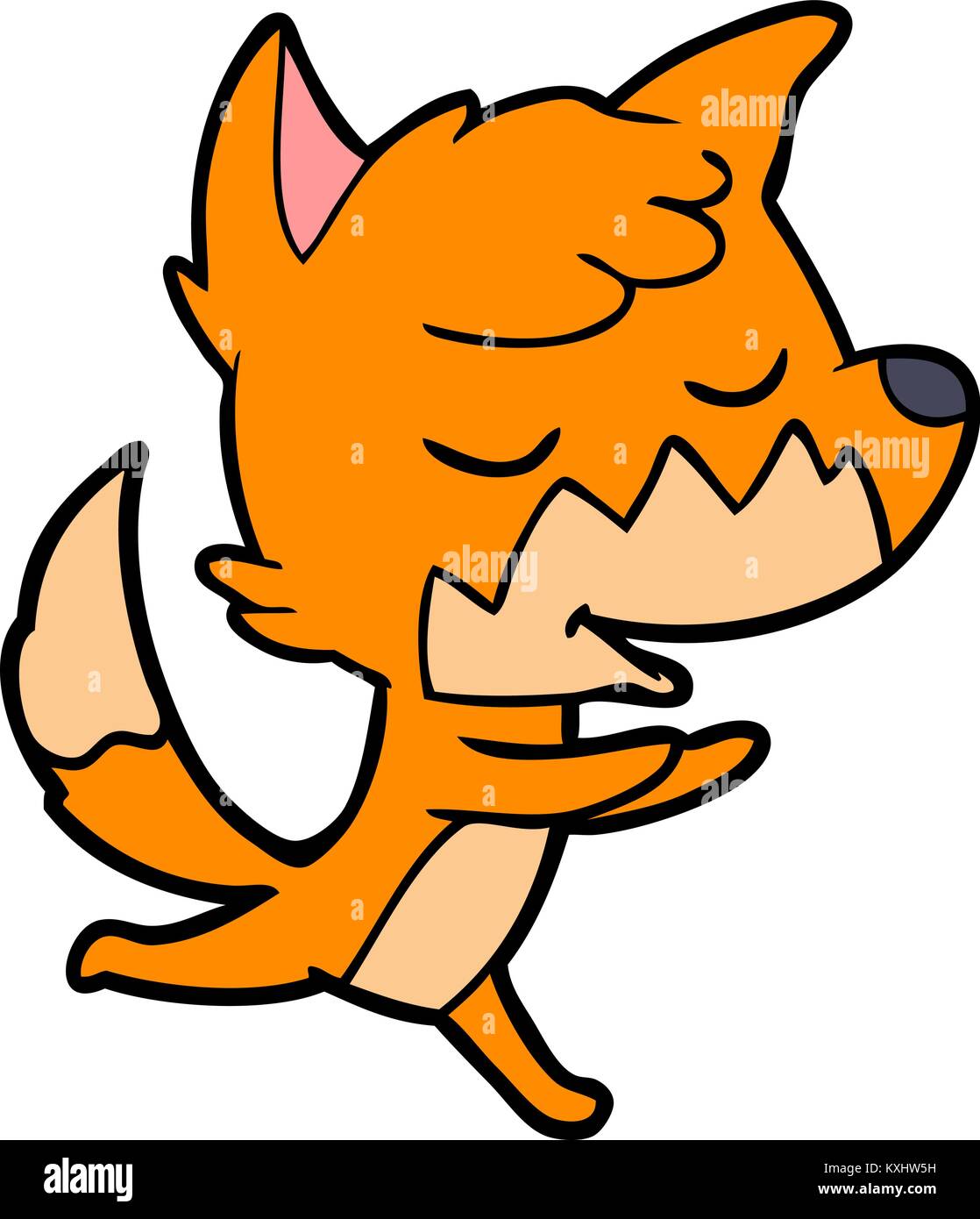 friendly cartoon fox running Stock Vector Image & Art - Alamy