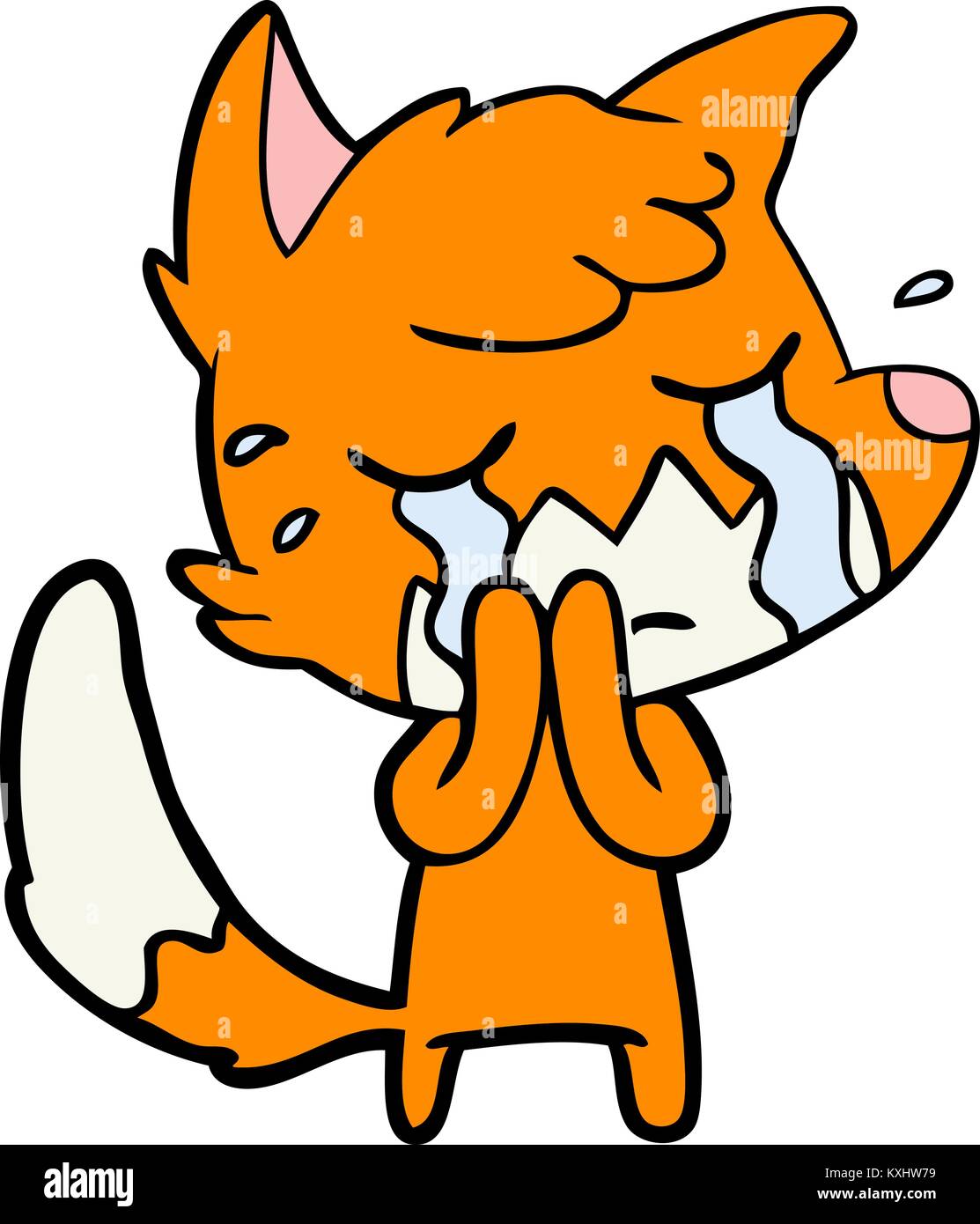 crying fox cartoon Stock Vector Image & Art - Alamy