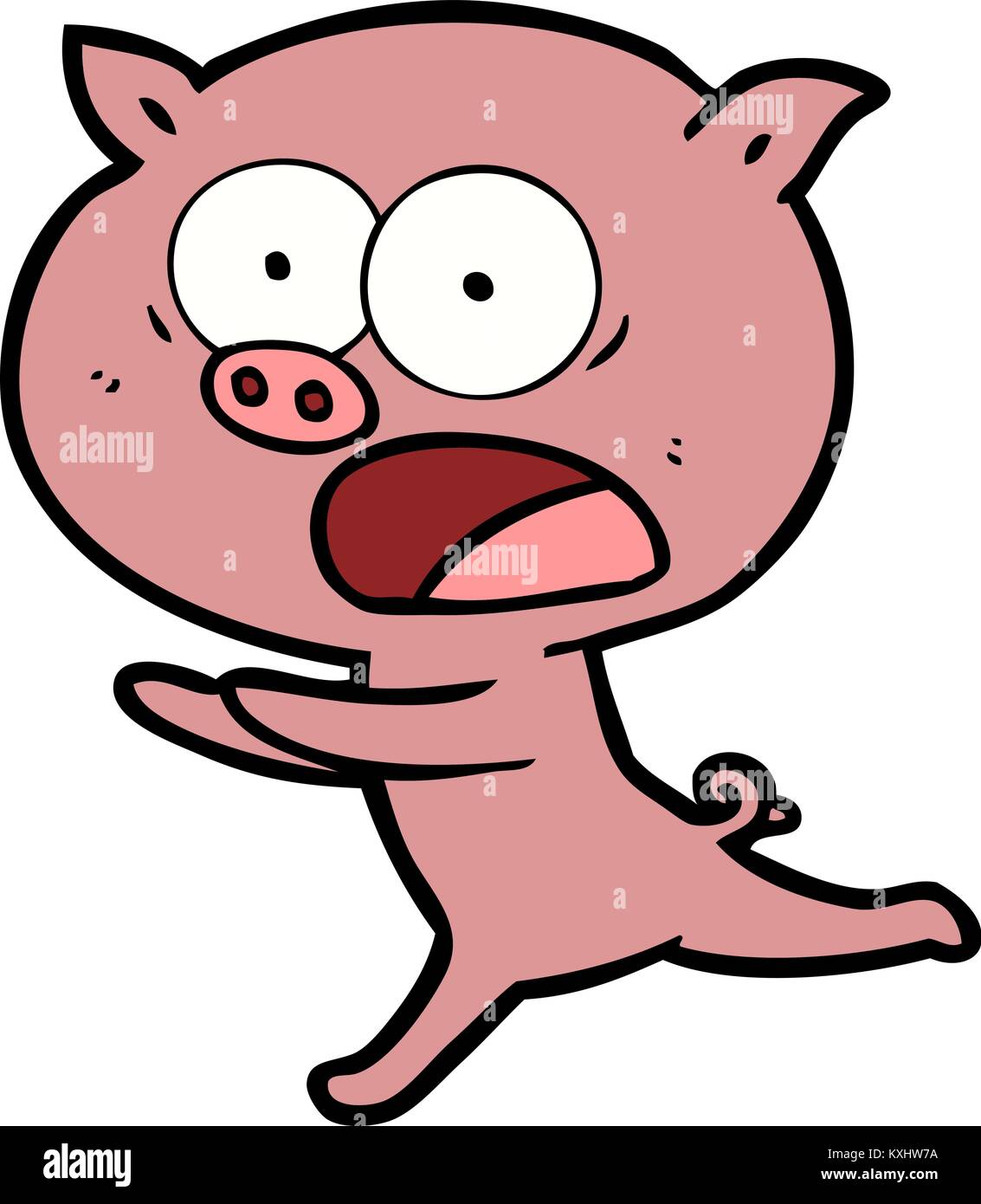 cartoon pig running Stock Vector Image & Art - Alamy
