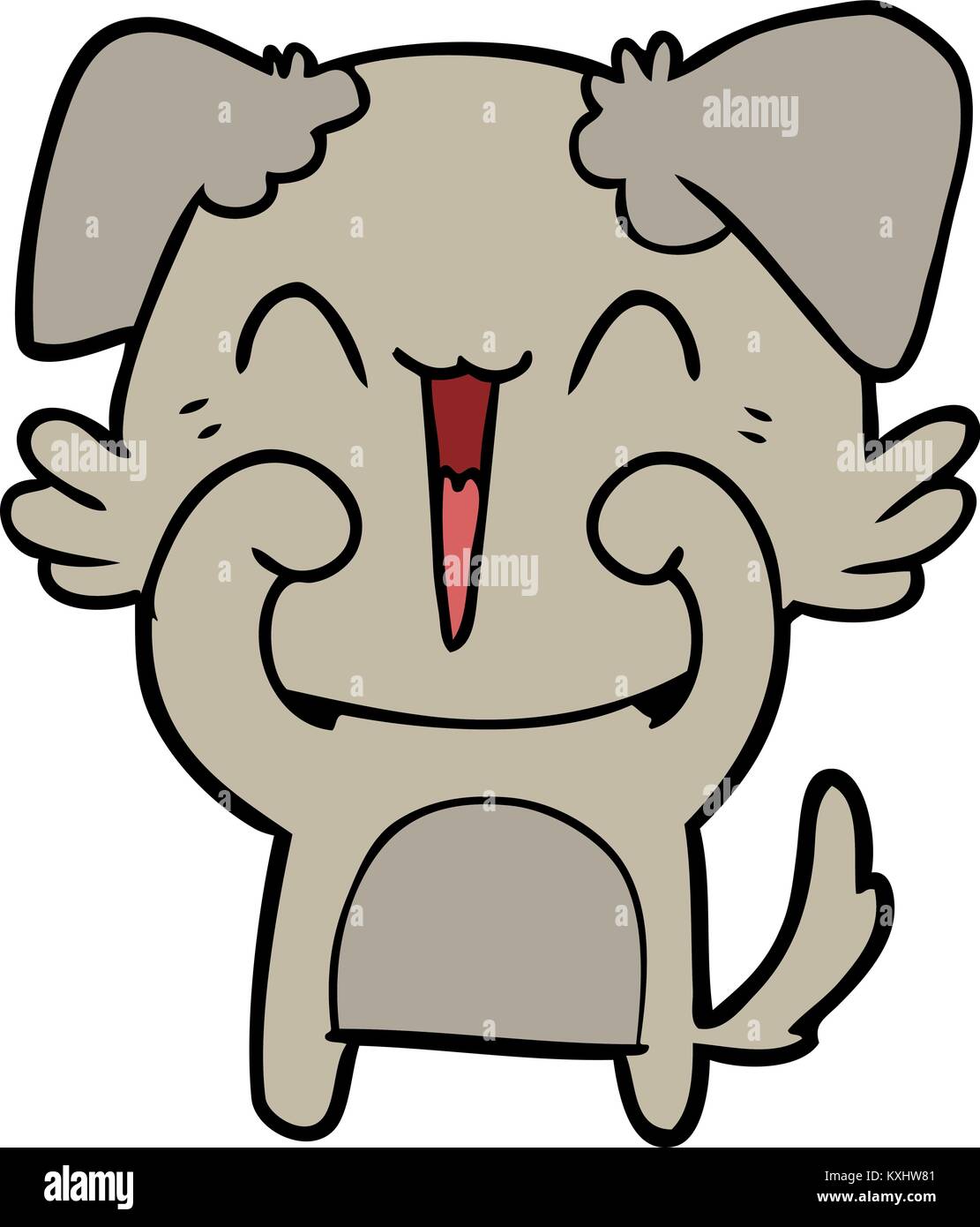 happy little dog cartoon Stock Vector Image & Art - Alamy