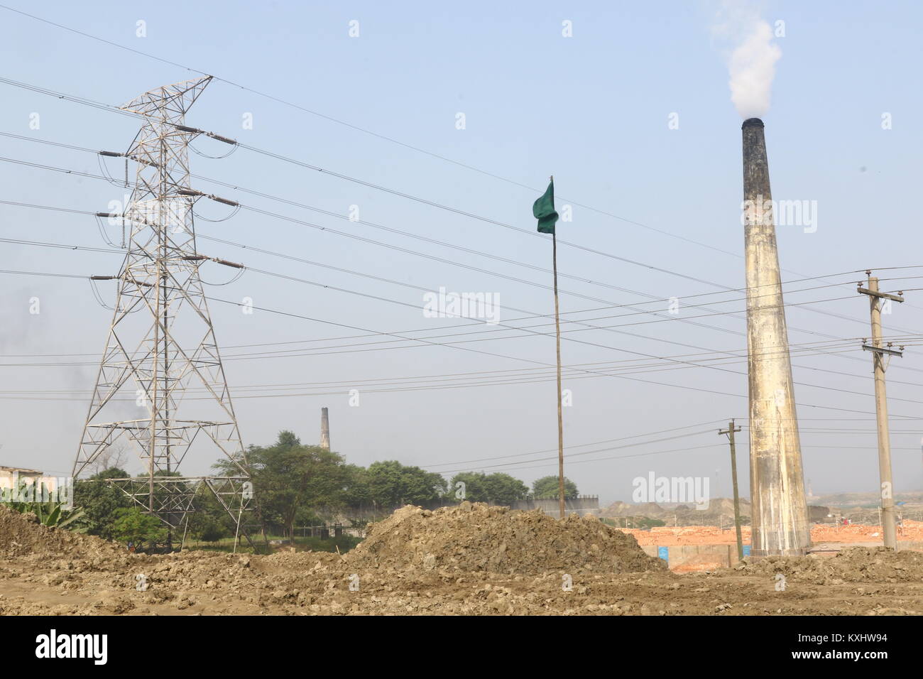 electricity pylon or transmission tower part of the national grid Stock ...