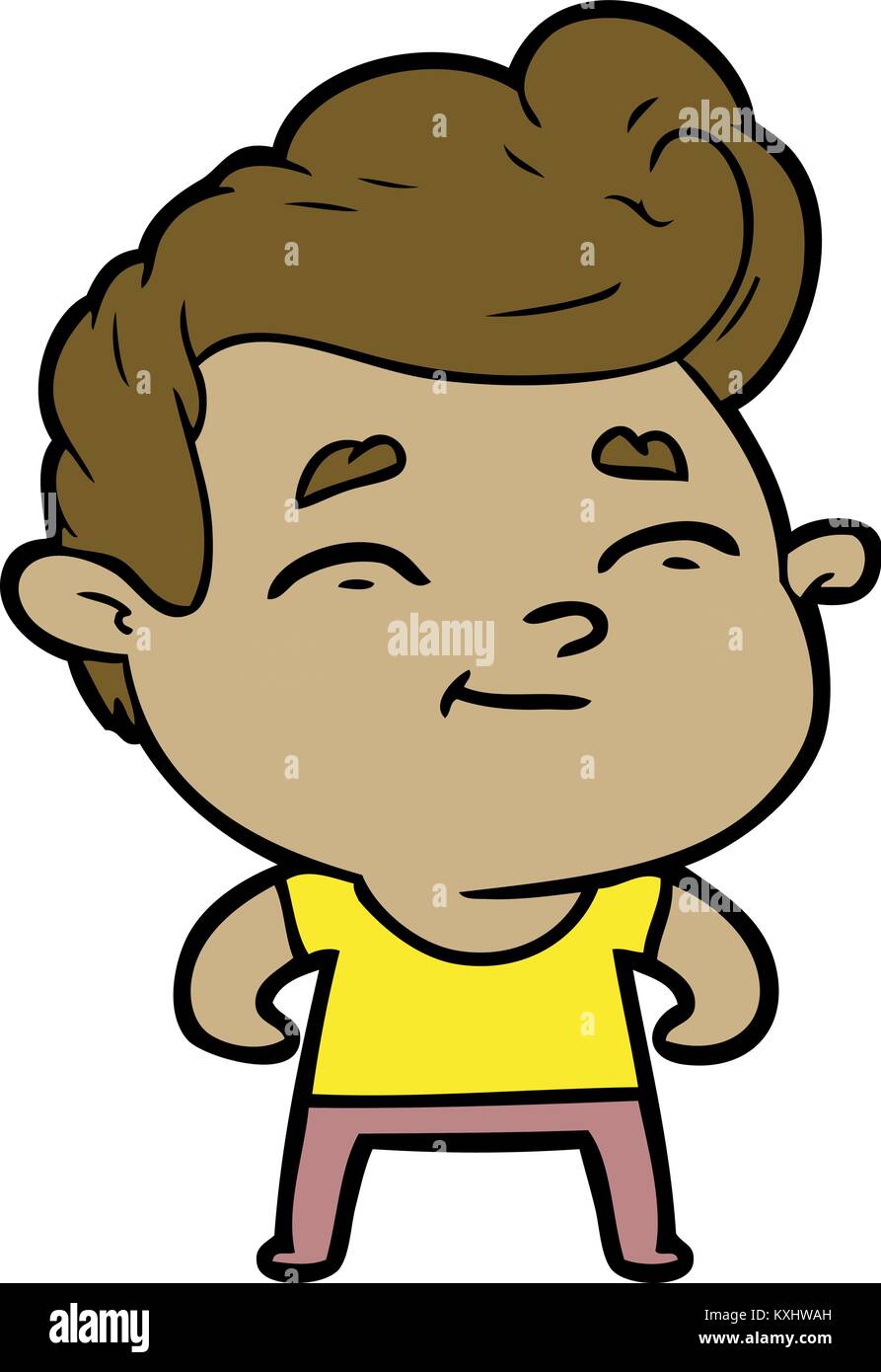 happy cartoon man Stock Vector Image & Art - Alamy