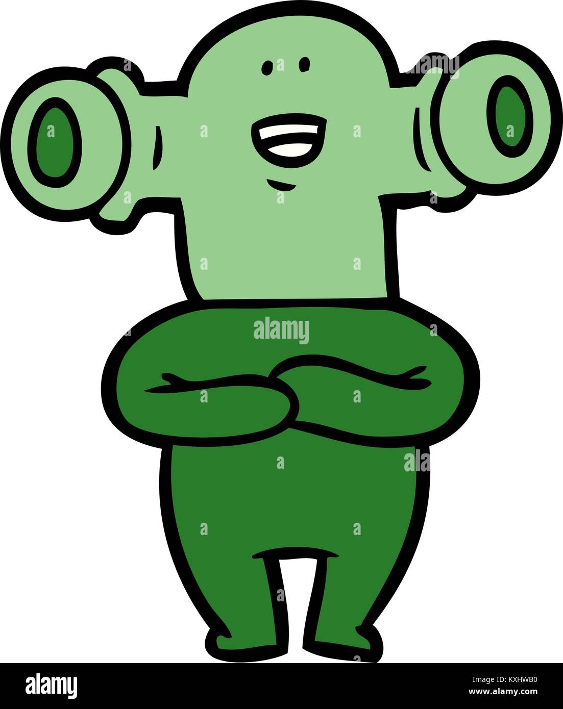 friendly cartoon alien Stock Vector Image & Art - Alamy