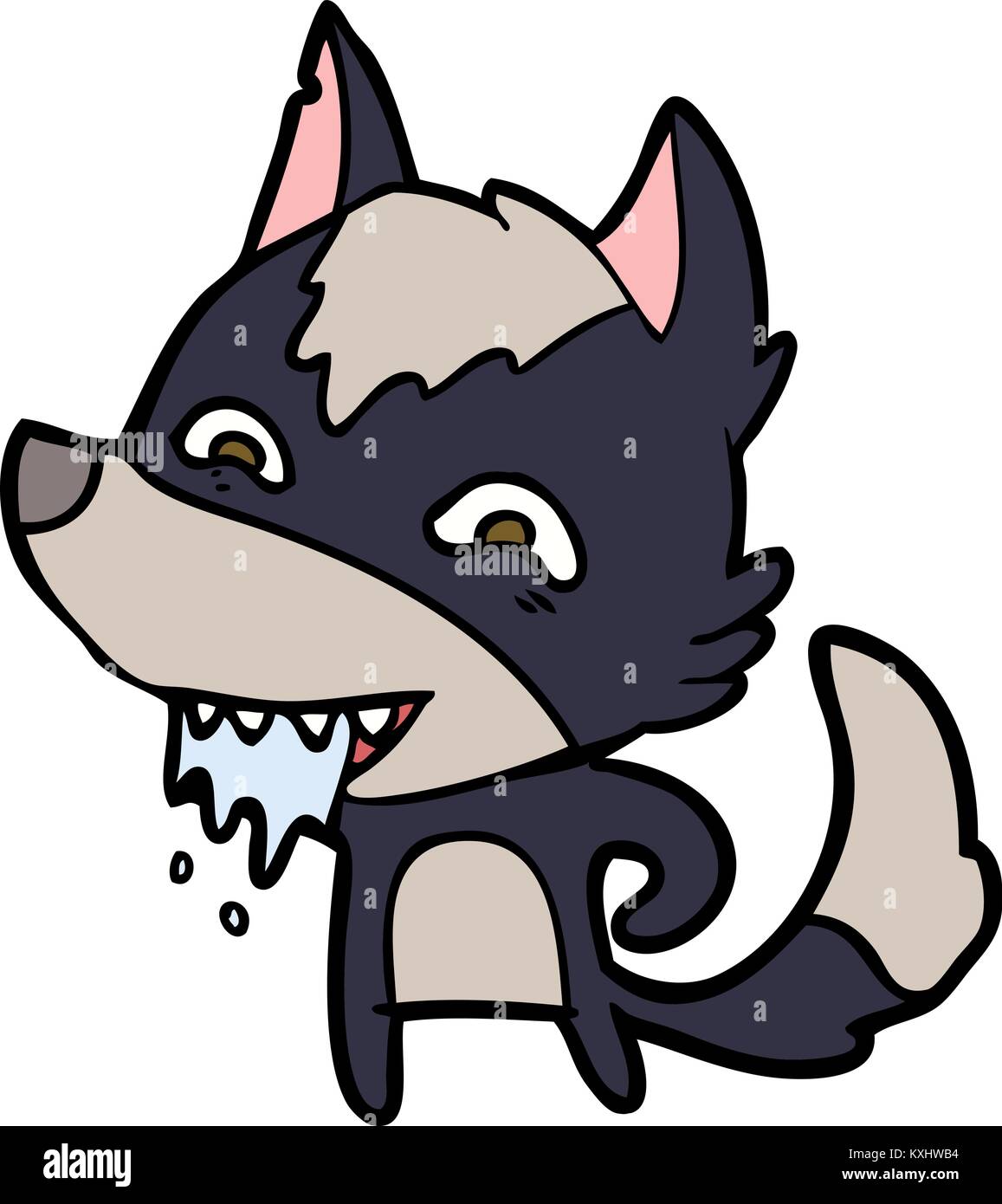 cartoon hungry wolf Stock Vector Image & Art - Alamy