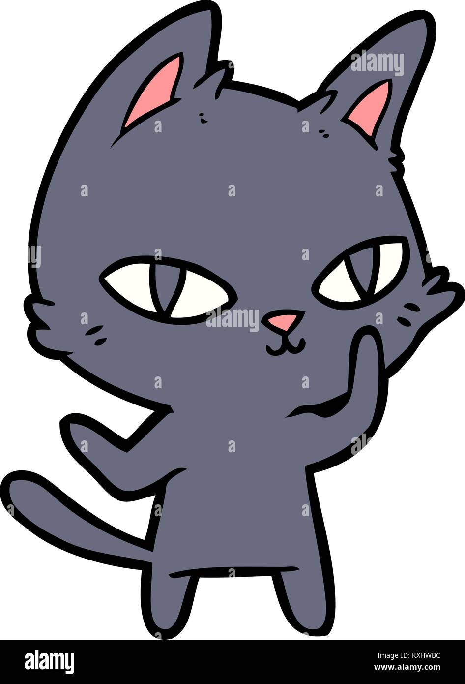 cartoon cat staring Stock Vector Image & Art - Alamy