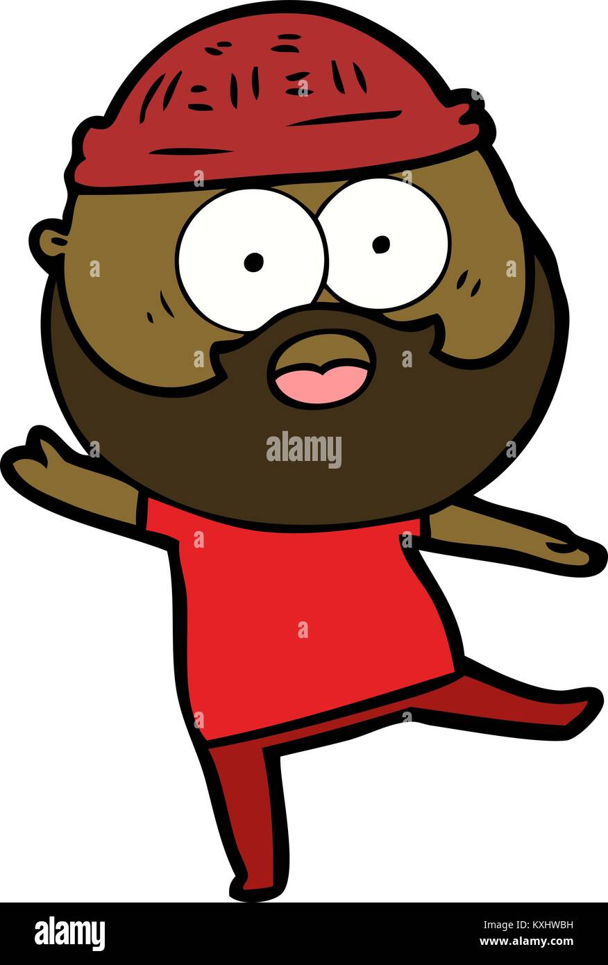 cartoon bearded man Stock Vector Image & Art - Alamy