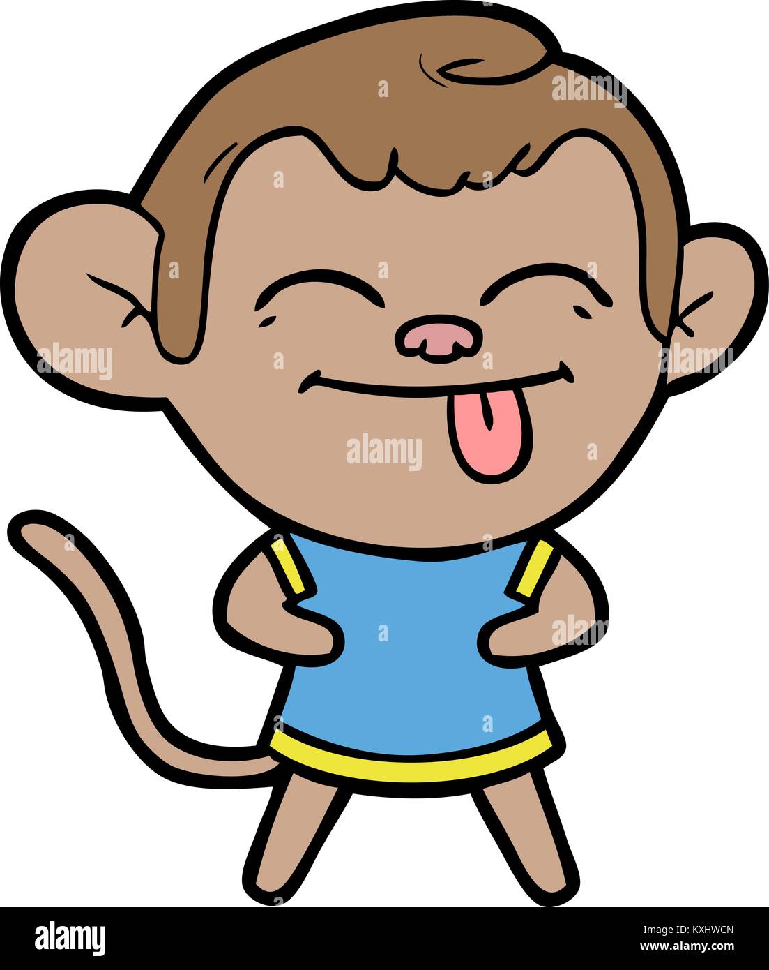 funny cartoon monkey Stock Vector Image & Art - Alamy
