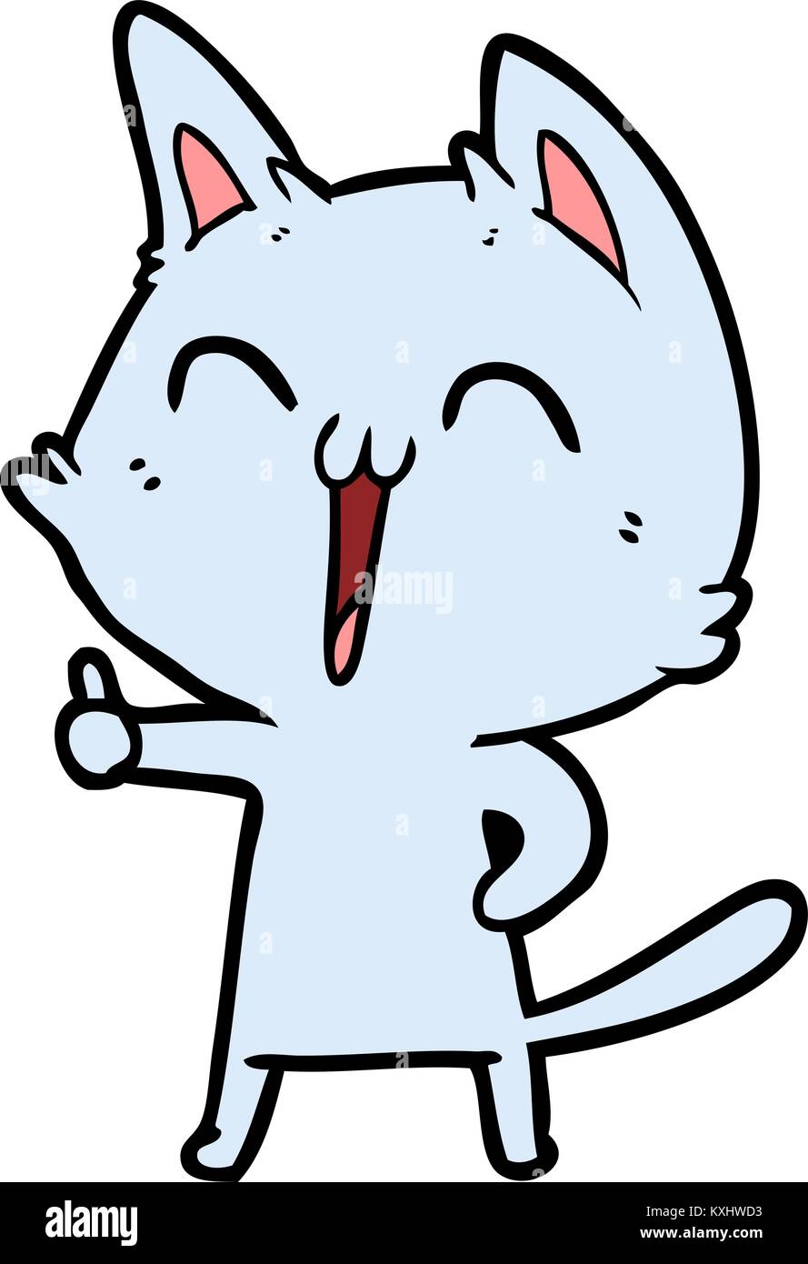 happy cartoon cat Stock Vector Image & Art - Alamy