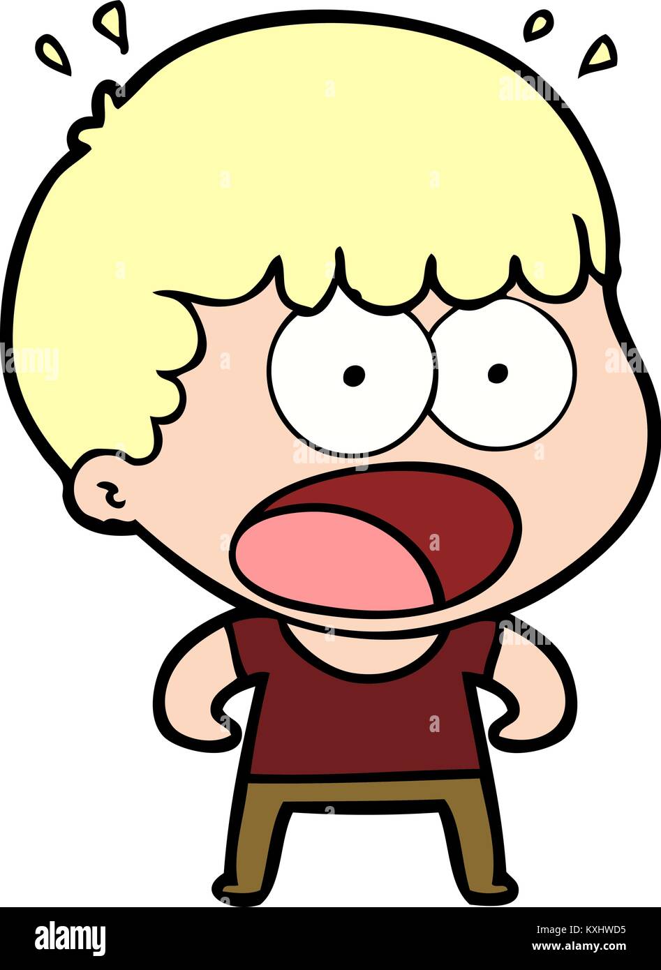 cartoon shocked man Stock Vector Image & Art - Alamy