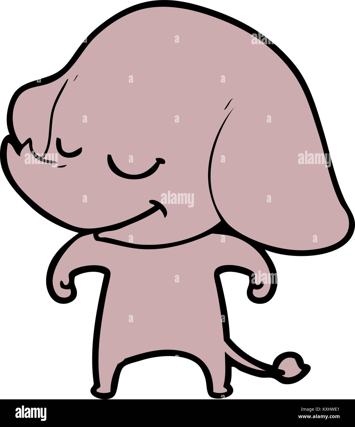 cartoon smiling elephant Stock Vector Image & Art - Alamy