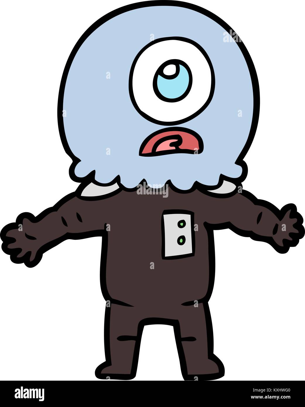 cartoon cyclops alien spaceman Stock Vector Image & Art - Alamy