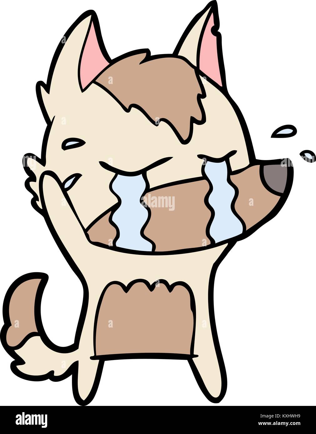 cartoon crying wolf Stock Vector Image & Art - Alamy