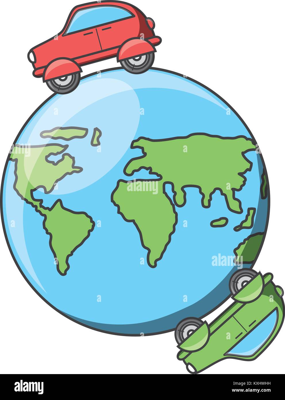Cars geography Stock Vector Images - Alamy