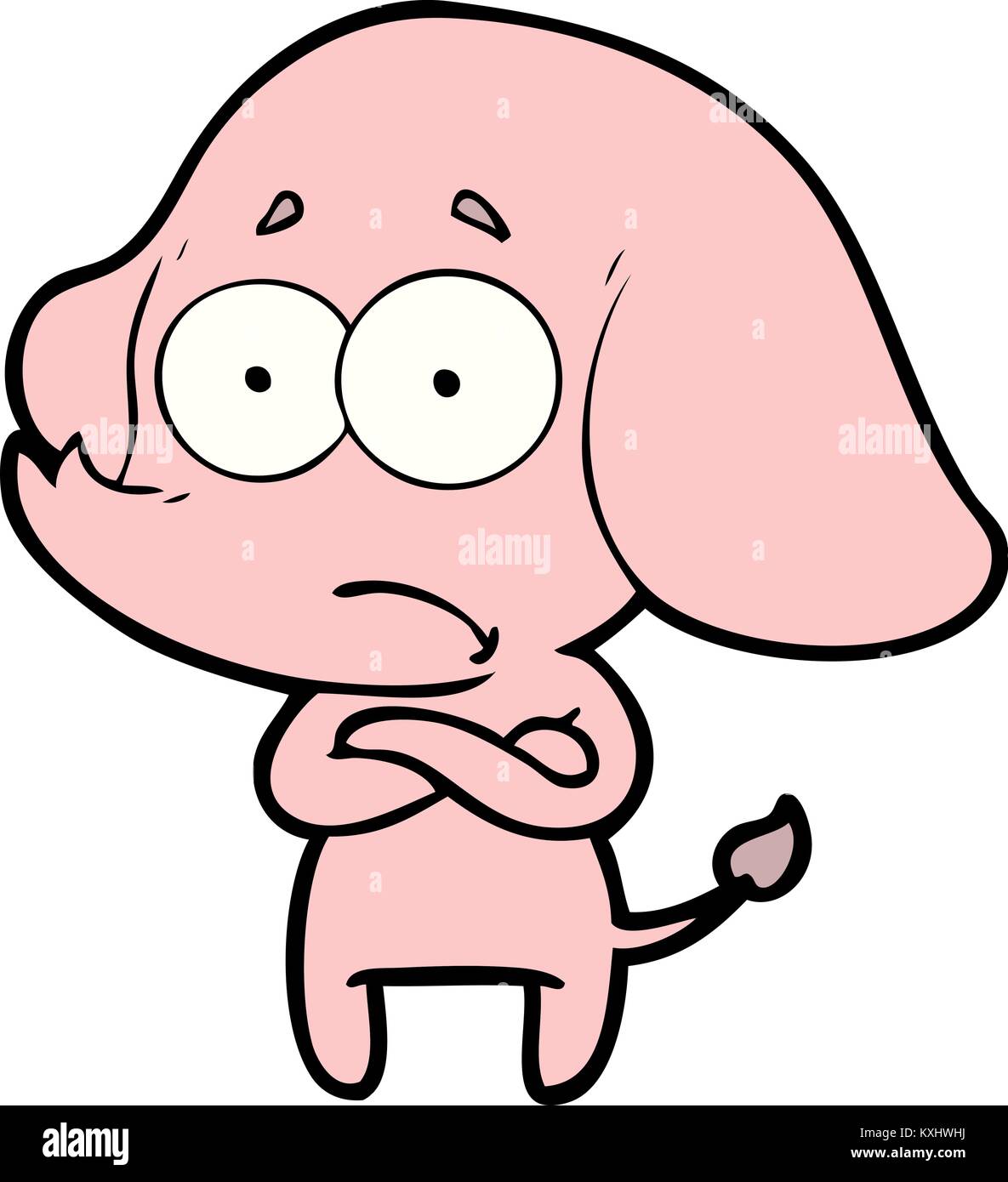 cartoon unsure elephant Stock Vector Image & Art - Alamy