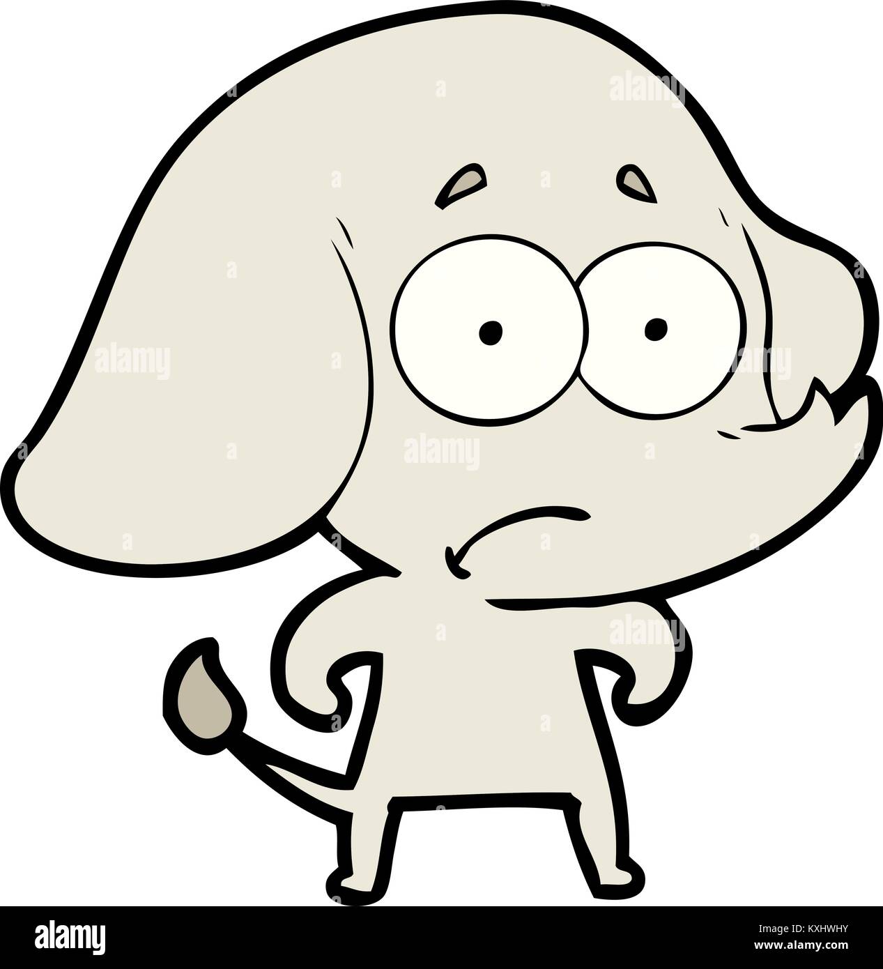 cartoon unsure elephant Stock Vector Image & Art - Alamy