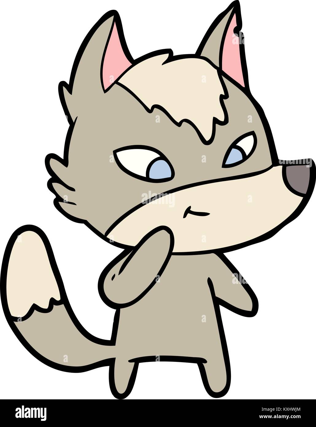 friendly cartoon wolf Stock Vector Image & Art - Alamy