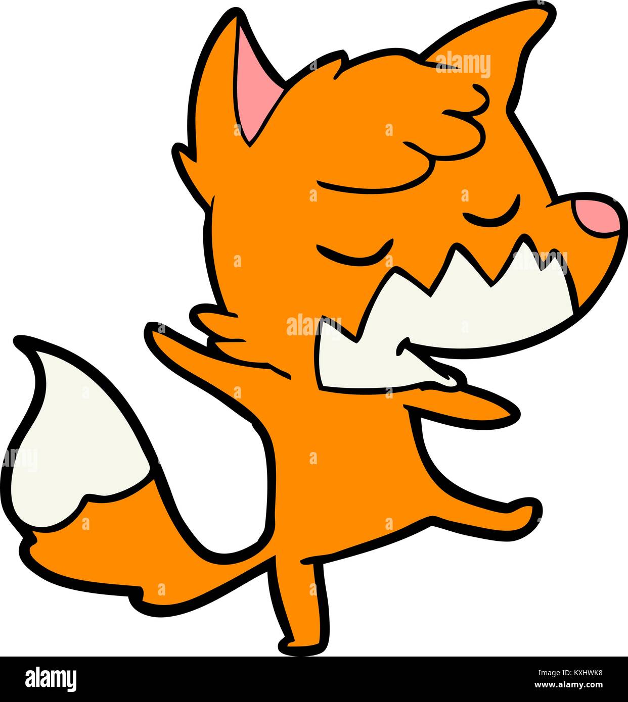 friendly cartoon fox Stock Vector Image & Art - Alamy