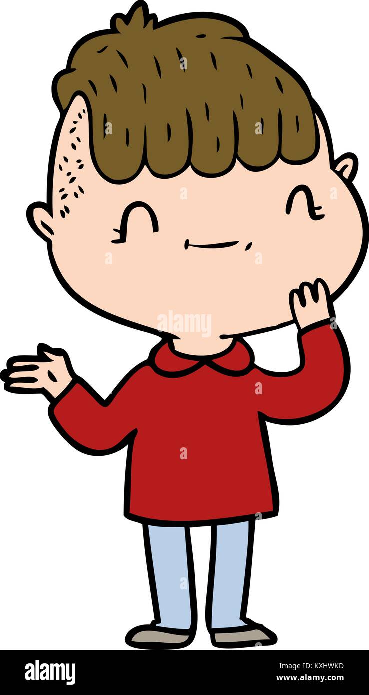 cartoon friendly boy Stock Vector Image & Art - Alamy