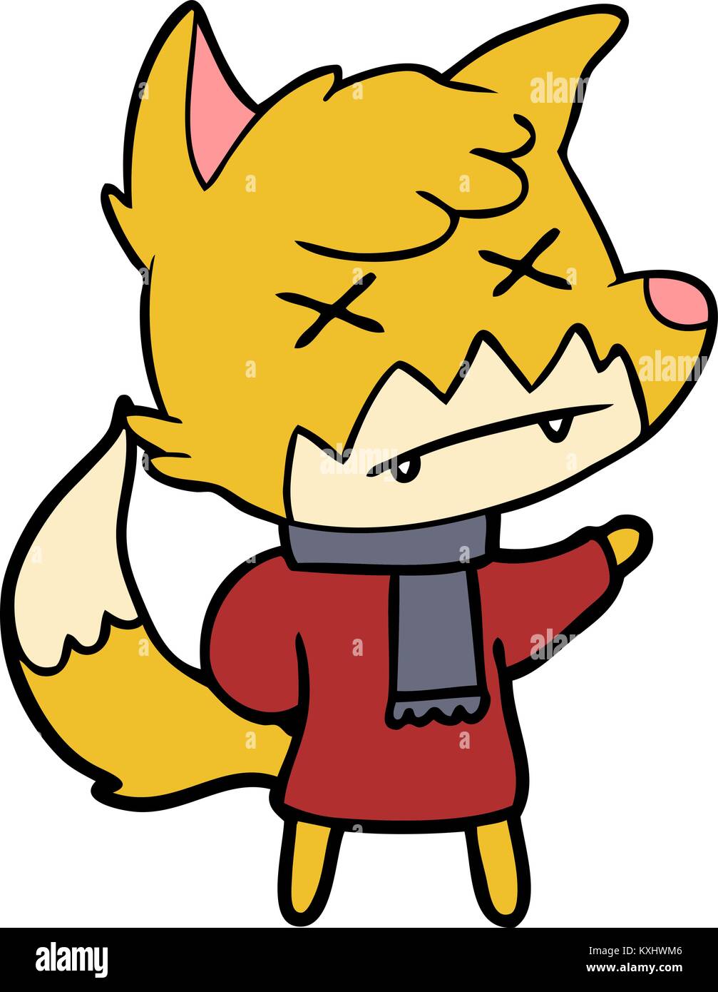 cartoon dead fox Stock Vector Image & Art - Alamy