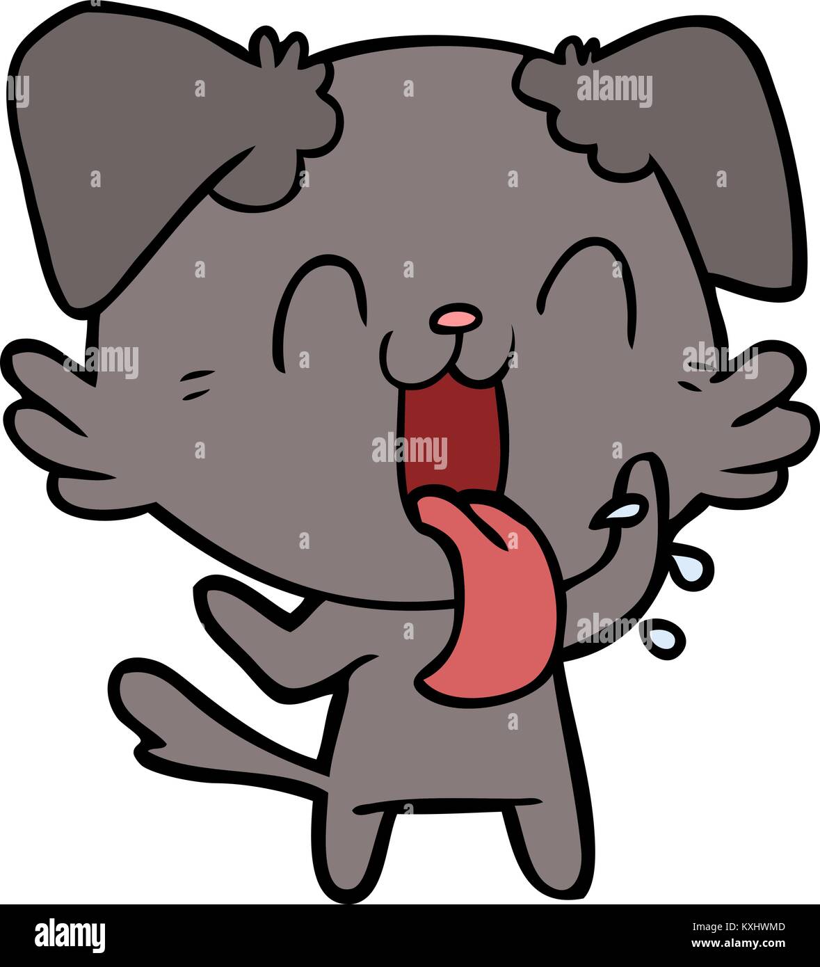 cartoon panting dog Stock Vector Image & Art - Alamy