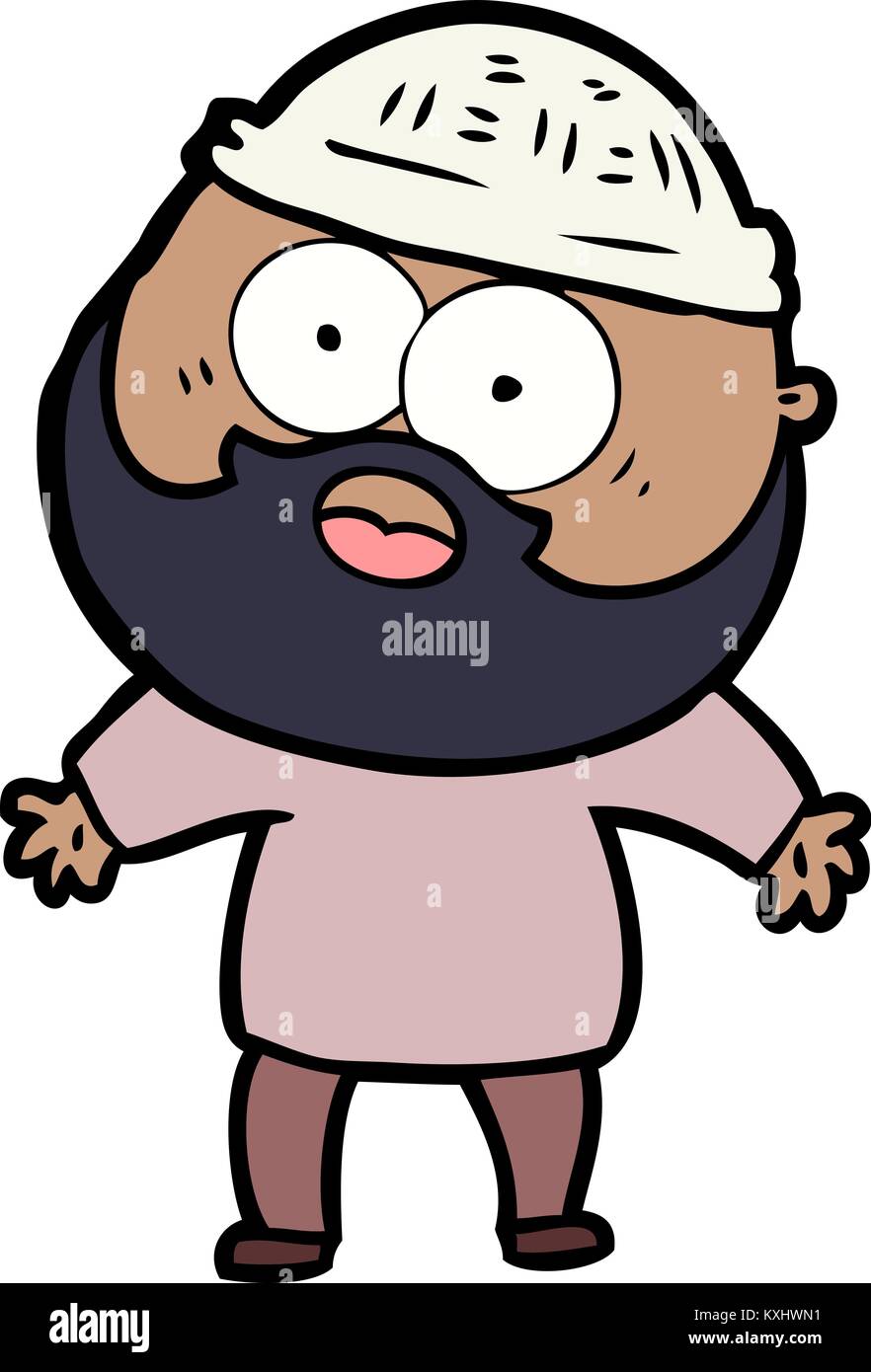 cartoon bearded man Stock Vector Image & Art - Alamy