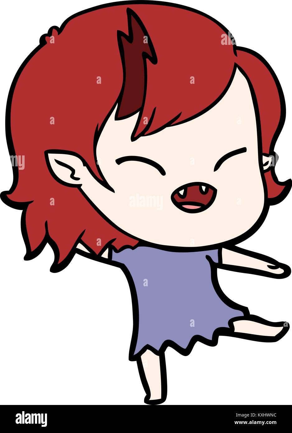 cartoon laughing vampire girl Stock Vector Image & Art - Alamy