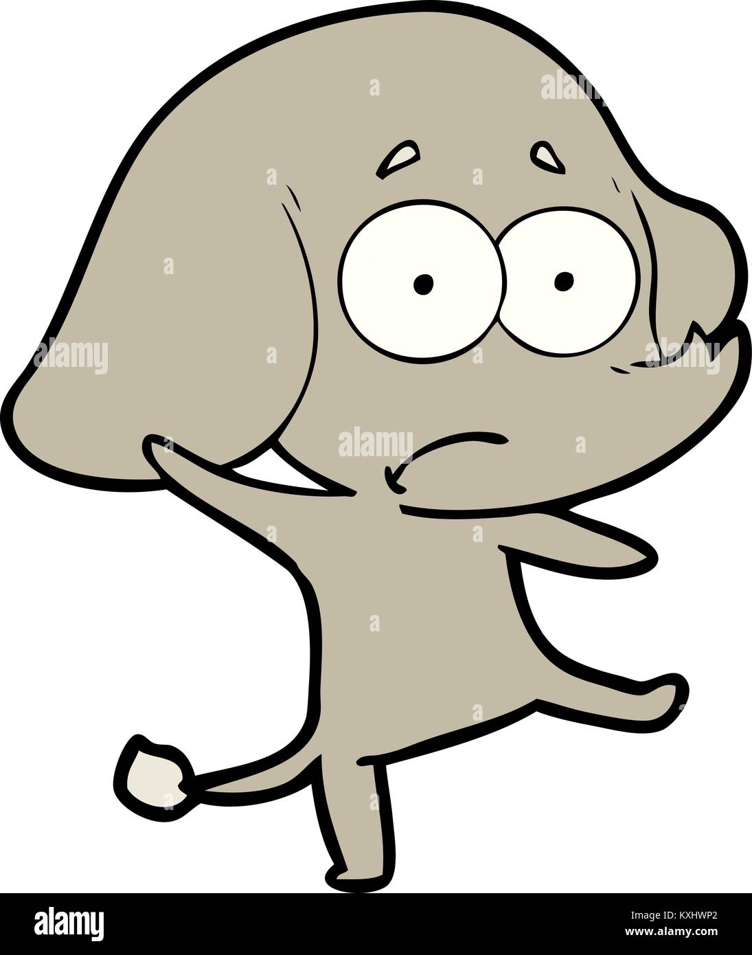 cartoon unsure elephant Stock Vector Image & Art - Alamy