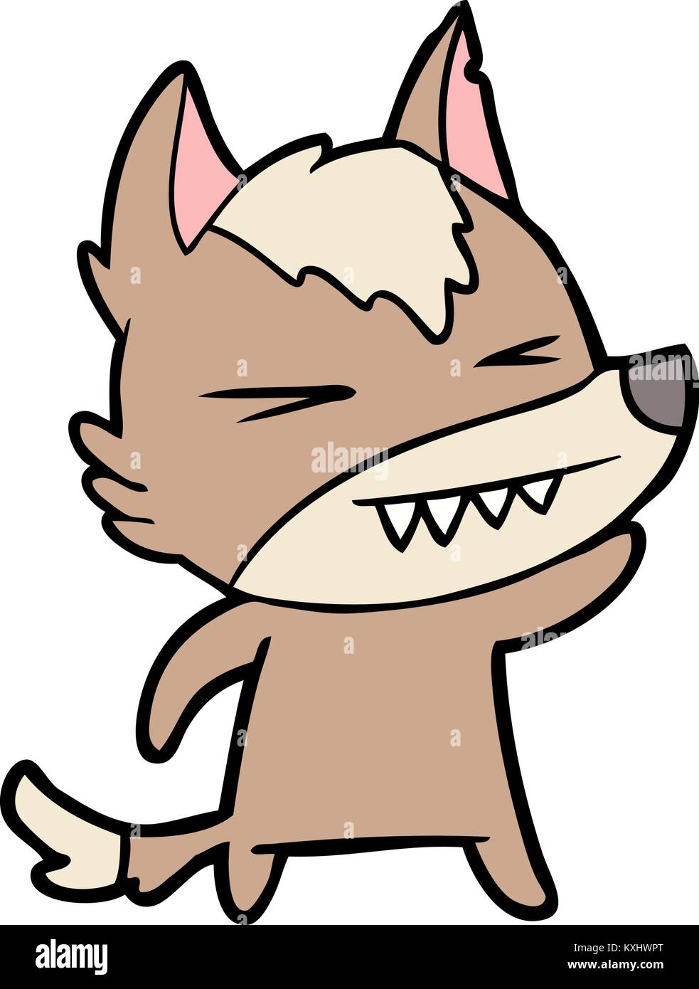 angry wolf cartoon Stock Vector Image & Art - Alamy