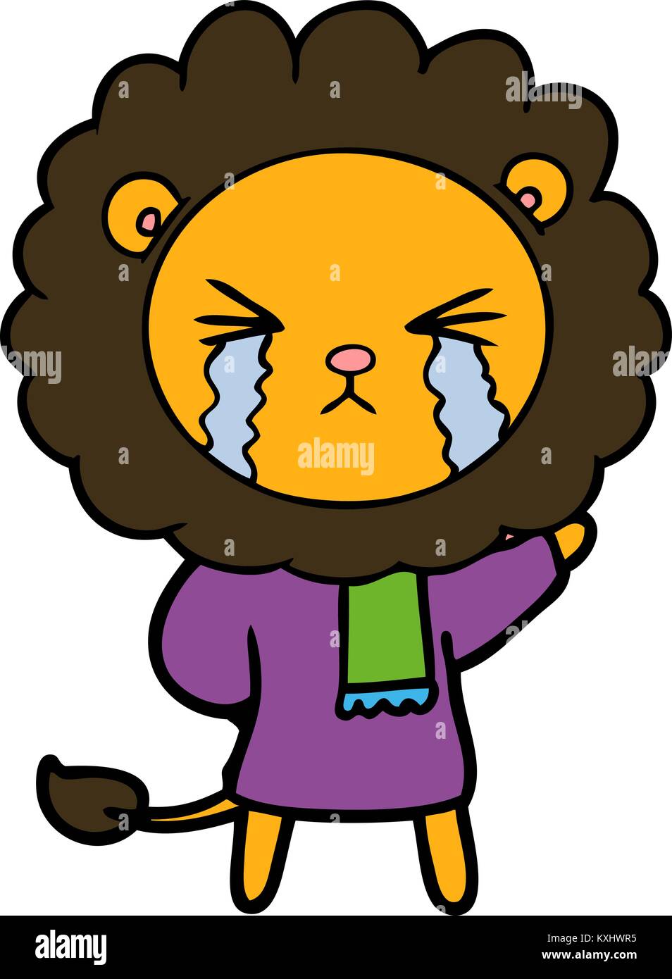 cartoon crying lion Stock Vector Image & Art - Alamy