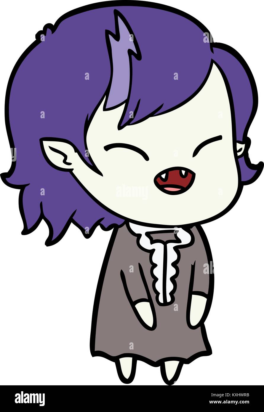 cartoon laughing vampire girl Stock Vector Image & Art - Alamy