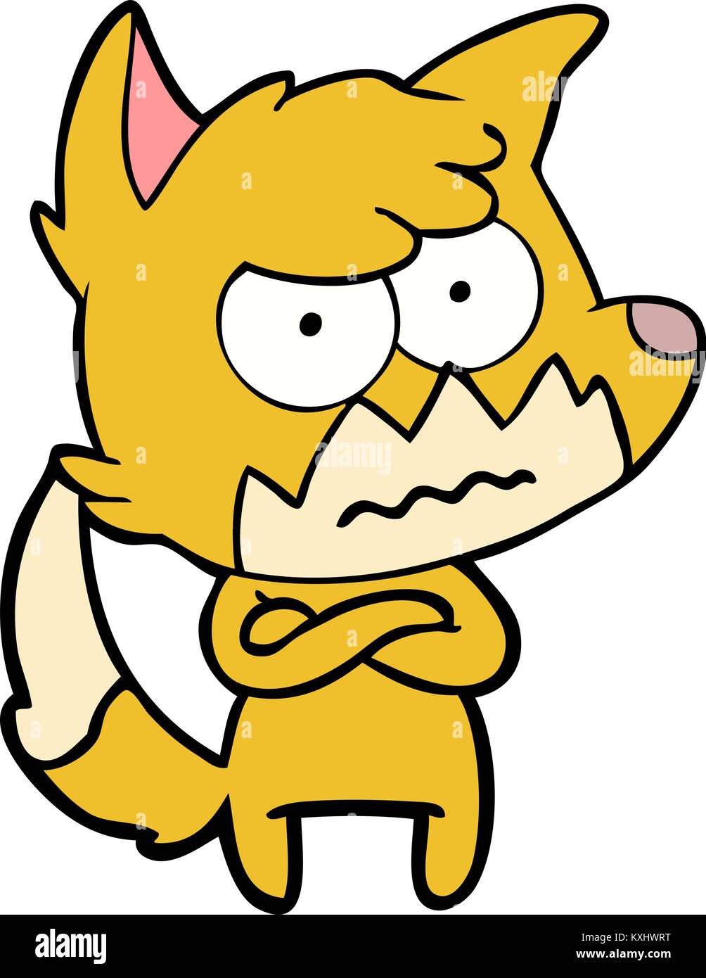 cartoon annoyed fox Stock Vector Image & Art - Alamy