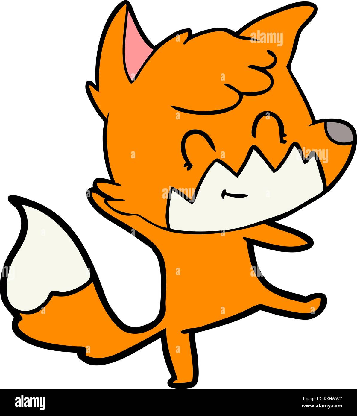 cartoon friendly fox Stock Vector Image & Art - Alamy