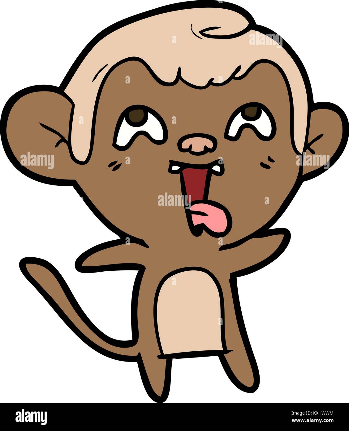 crazy cartoon monkey Stock Vector Image & Art - Alamy
