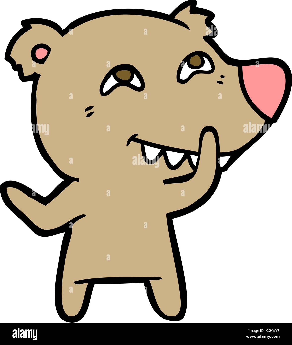 cartoon bear showing teeth Stock Vector Image & Art - Alamy