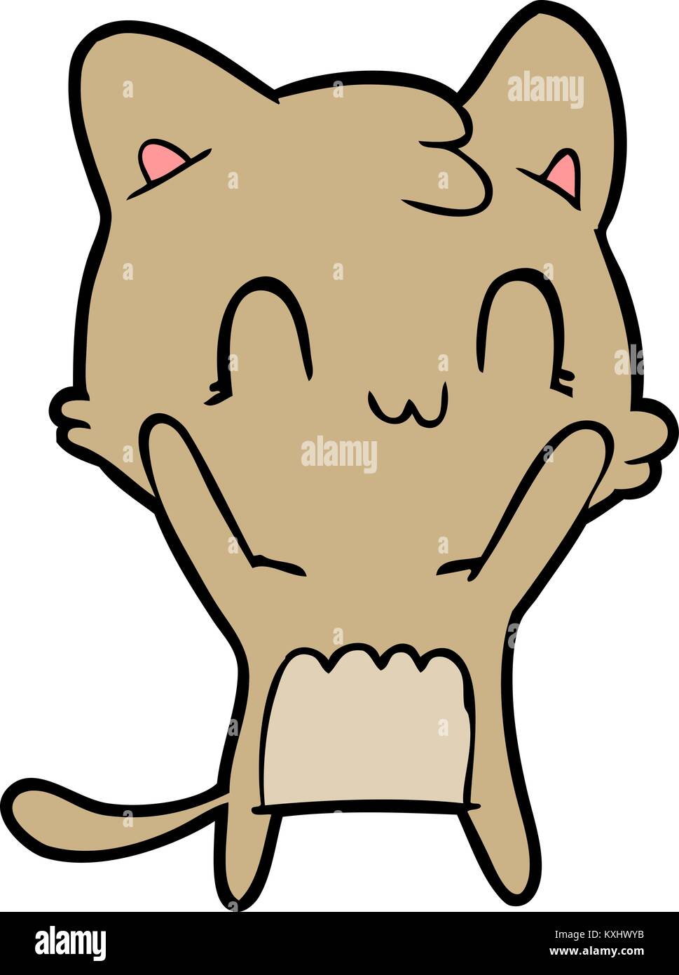 cartoon happy cat Stock Vector Image & Art - Alamy