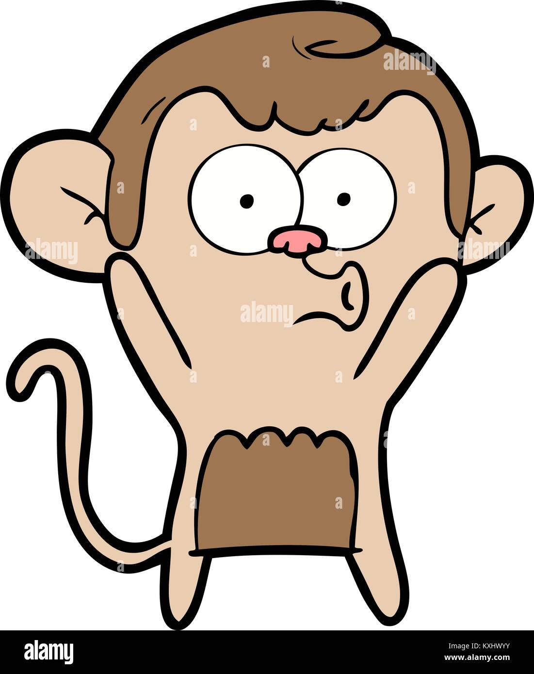 cartoon surprised monkey Stock Vector Image & Art - Alamy