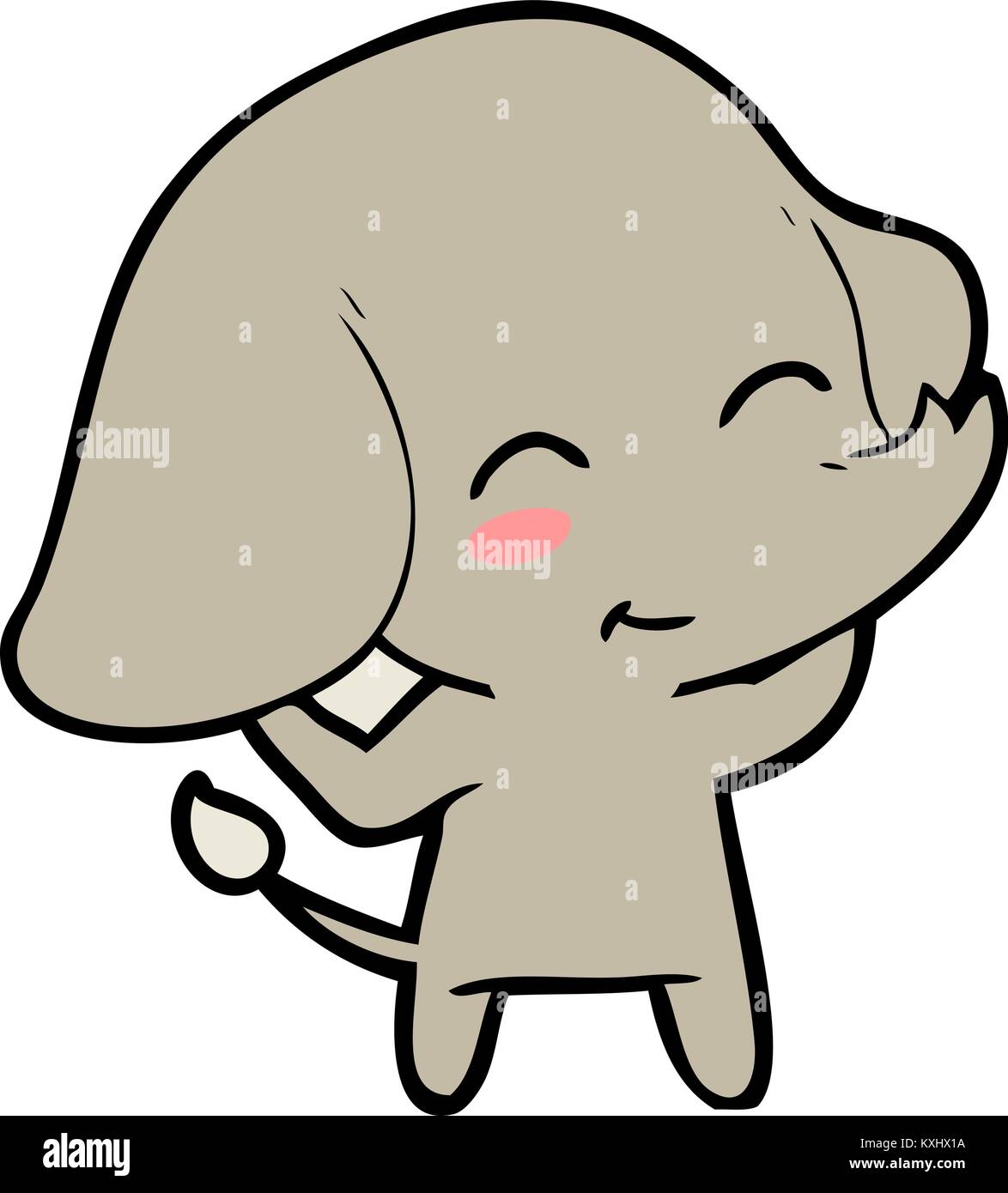 cute cartoon elephant Stock Vector Image & Art - Alamy
