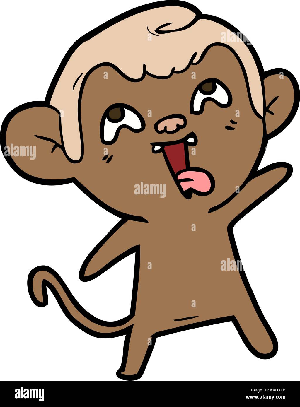 crazy cartoon monkey Stock Vector Image & Art - Alamy
