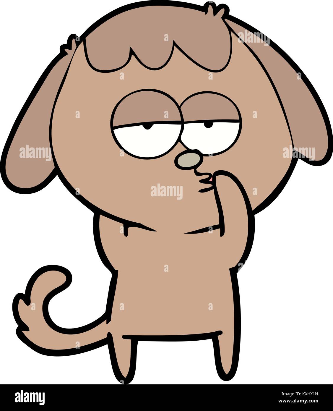 cartoon tired dog Stock Vector Image & Art - Alamy