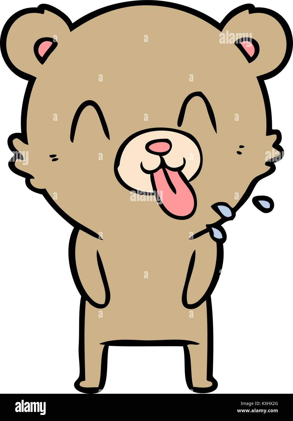 rude cartoon bear Stock Vector Image & Art - Alamy
