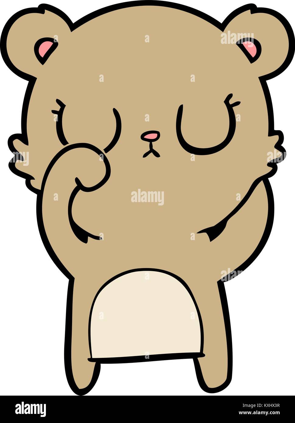 peaceful cartoon bear Stock Vector Image & Art - Alamy