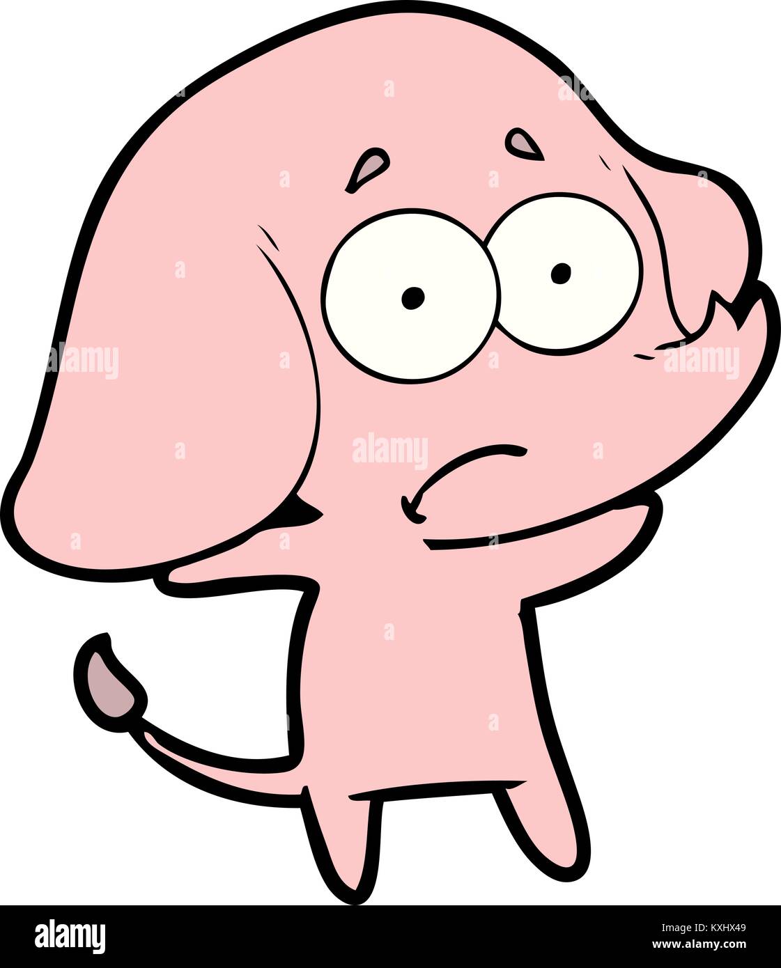 cartoon unsure elephant Stock Vector Image & Art - Alamy