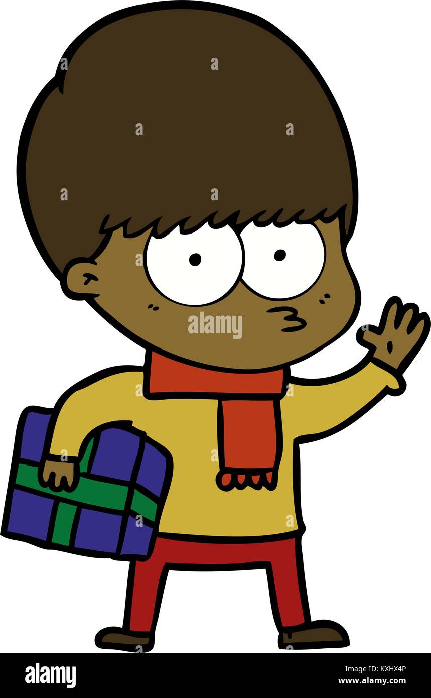 nervous cartoon boy Stock Vector Image & Art - Alamy
