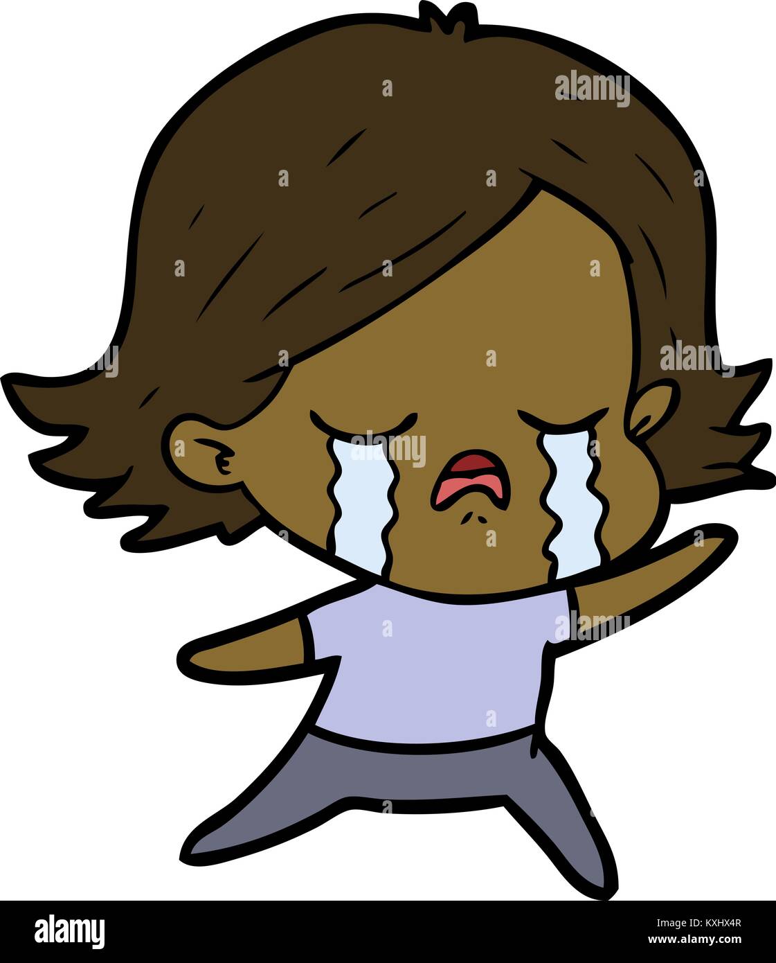 cartoon girl crying Stock Vector Image & Art - Alamy