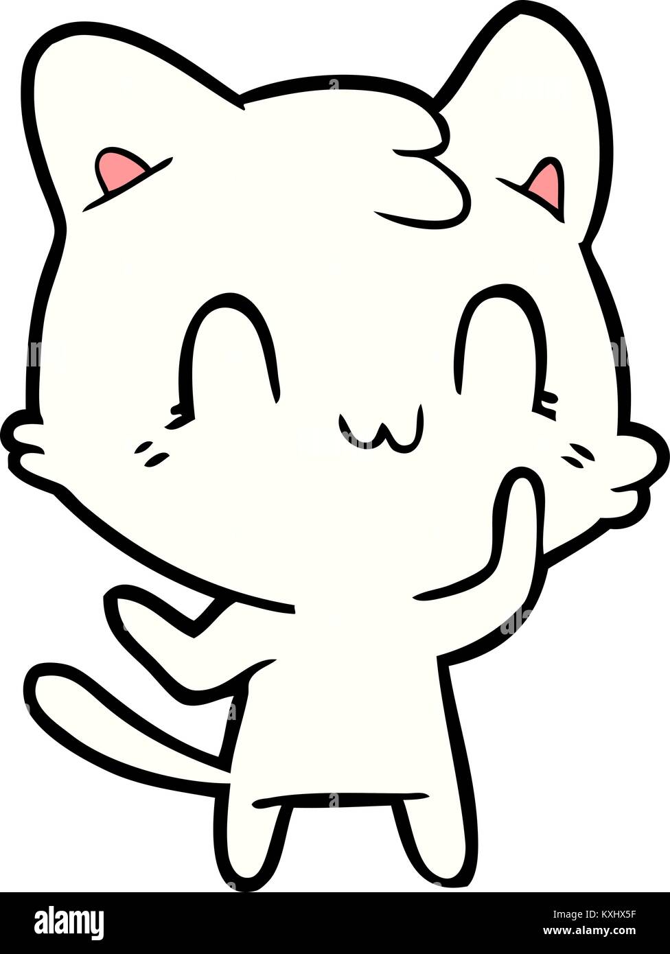 cartoon happy cat Stock Vector Image & Art - Alamy